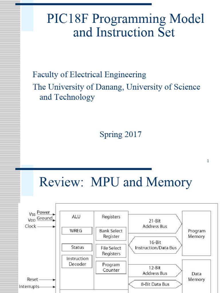 PIC18F Programming Model and Instruction Set | PDF