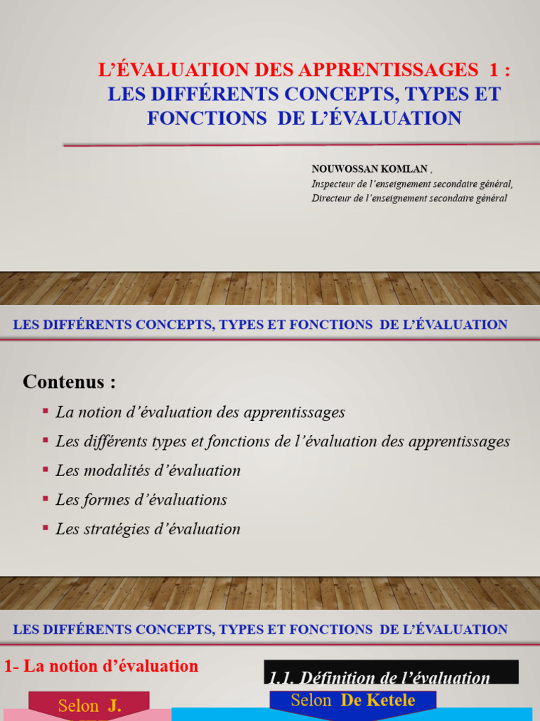 Evaluation - Apprentissages | PDF | Apprentissage | Compétence ...