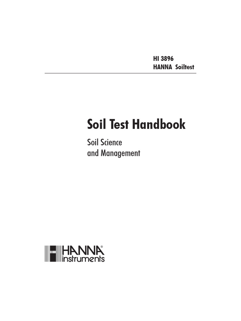 HANNA - Soil Test Handbook | PDF | Soil | Ph
