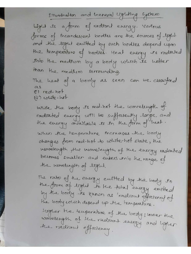 Difference between heat & light energy emitted by hot body | PDF