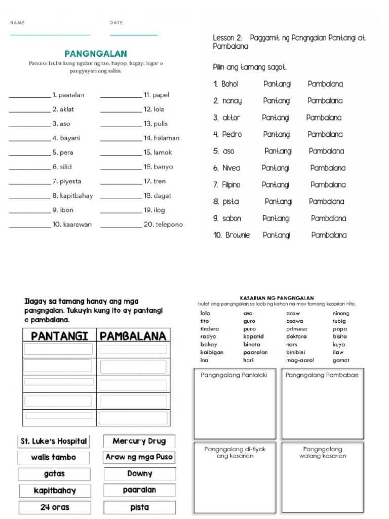 Worksheets | PDF