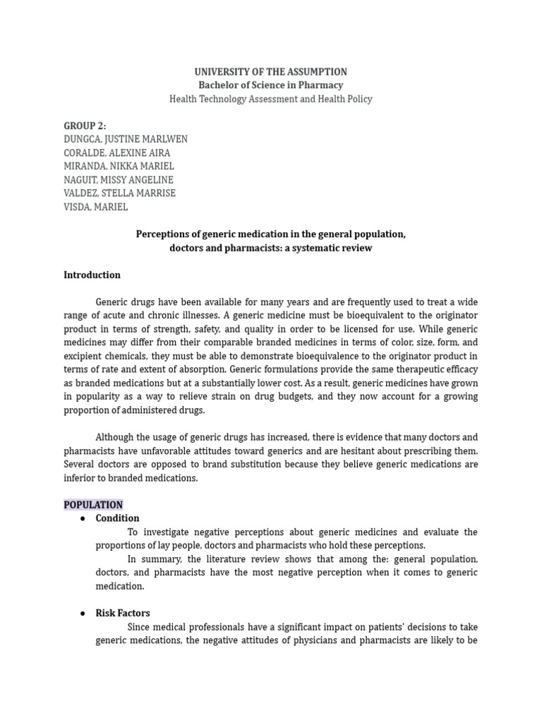 GROUP 2 - Written Report - Journal Critique Using PICOTS Tool | PDF ...