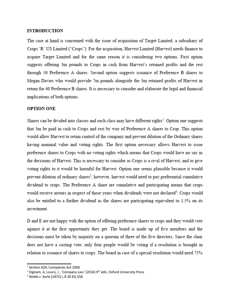 Harvest Limited | PDF | Preferred Stock | Dividend