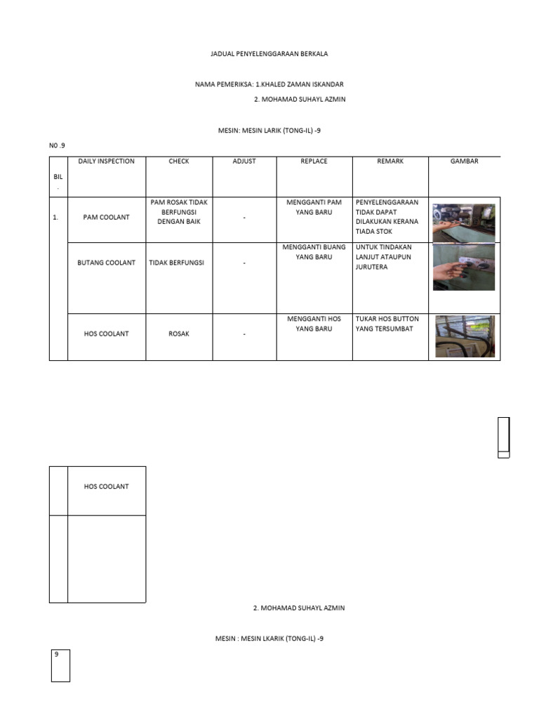 Jadual Penyelenggaraan Berkala | PDF