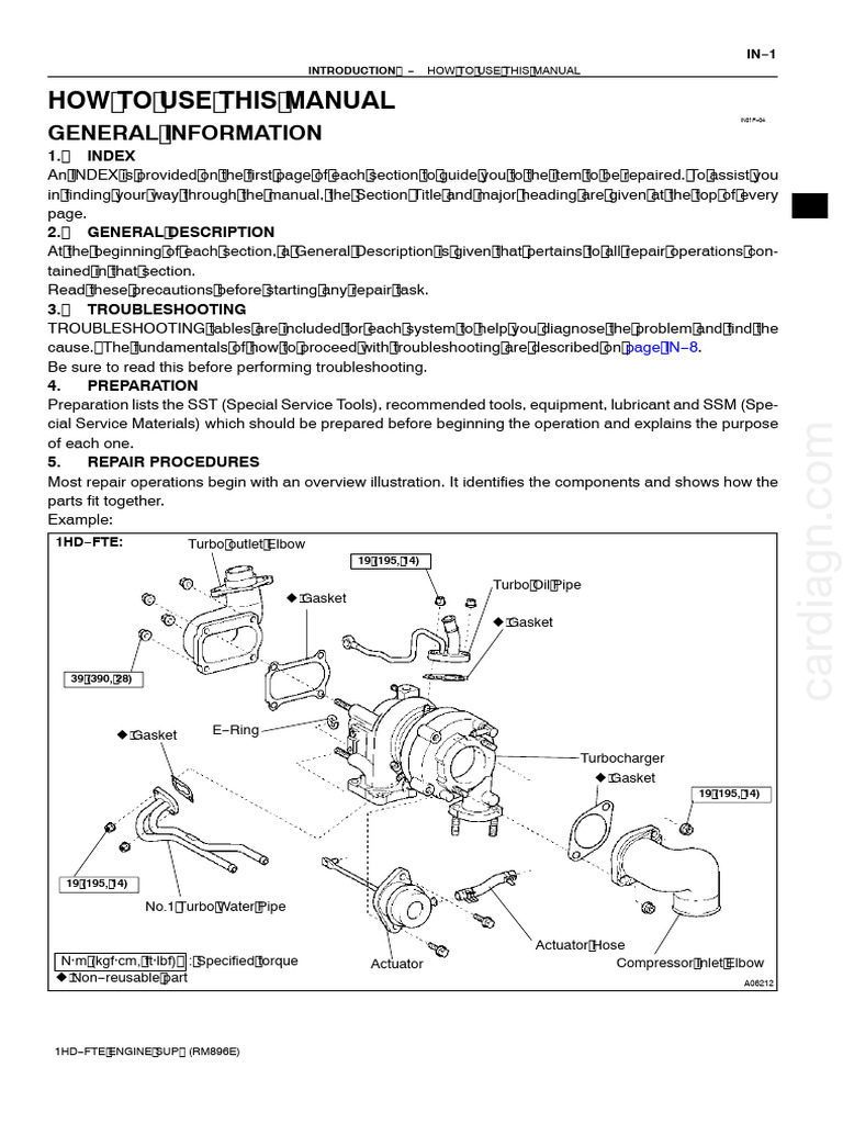 1HD FTE Engine Suppliment | PDF | Troubleshooting | Throttle