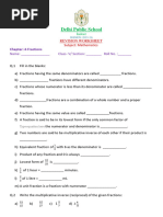 Grade 5 Mathematics Fractions Worksheet | PDF | Mathematics | Numbers