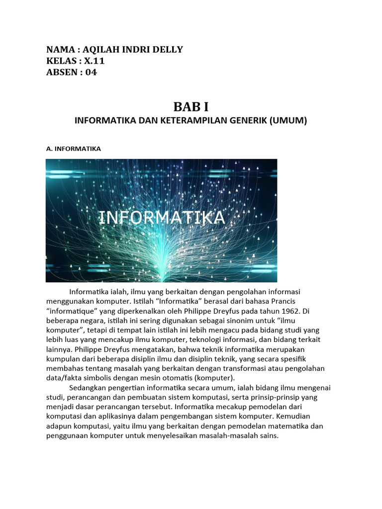 Informatika | PDF | Seni | Teknologi & Rekayasa