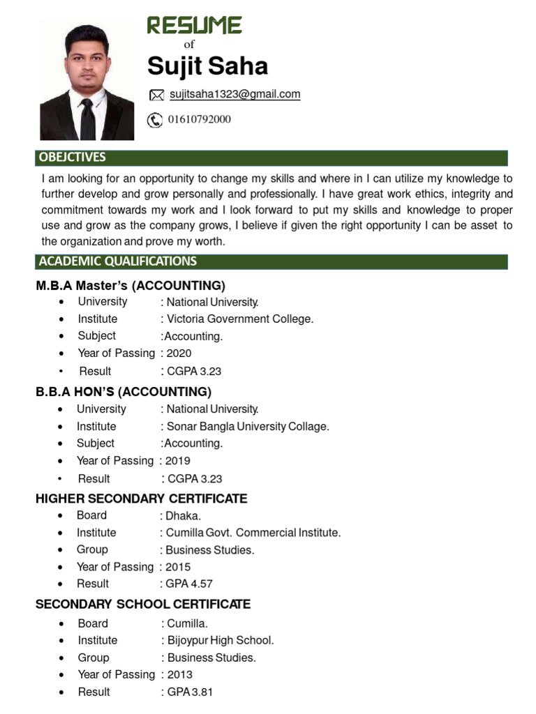 Resume of Sujit | PDF