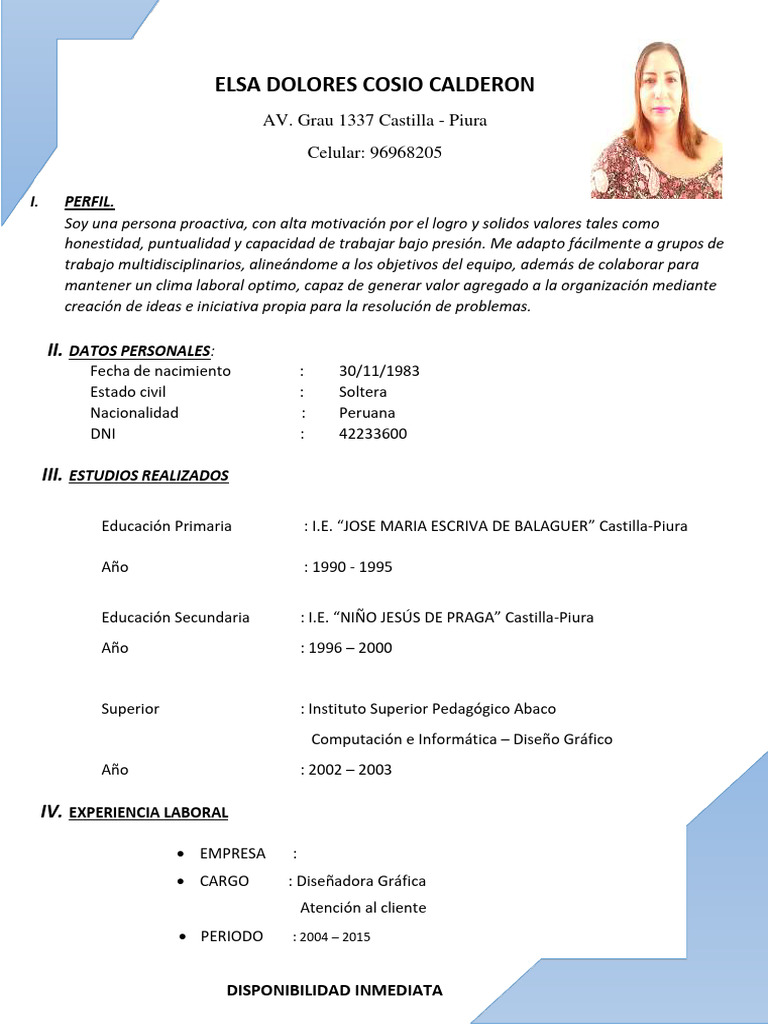CV Elsa | PDF | Crecimiento personal y profesional