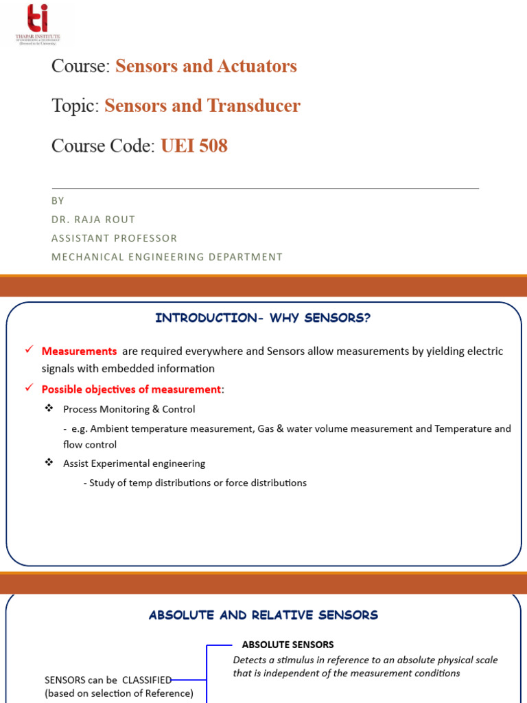 2.introduction Sensors Transducer | PDF | Sensor | Thermocouple 2.introduction Sensors Transducer | PDF | Sensor | Thermocouple