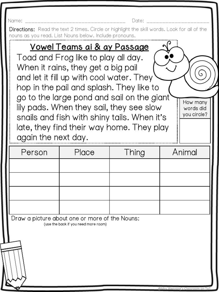 Close Reading (Nouns) | PDF
