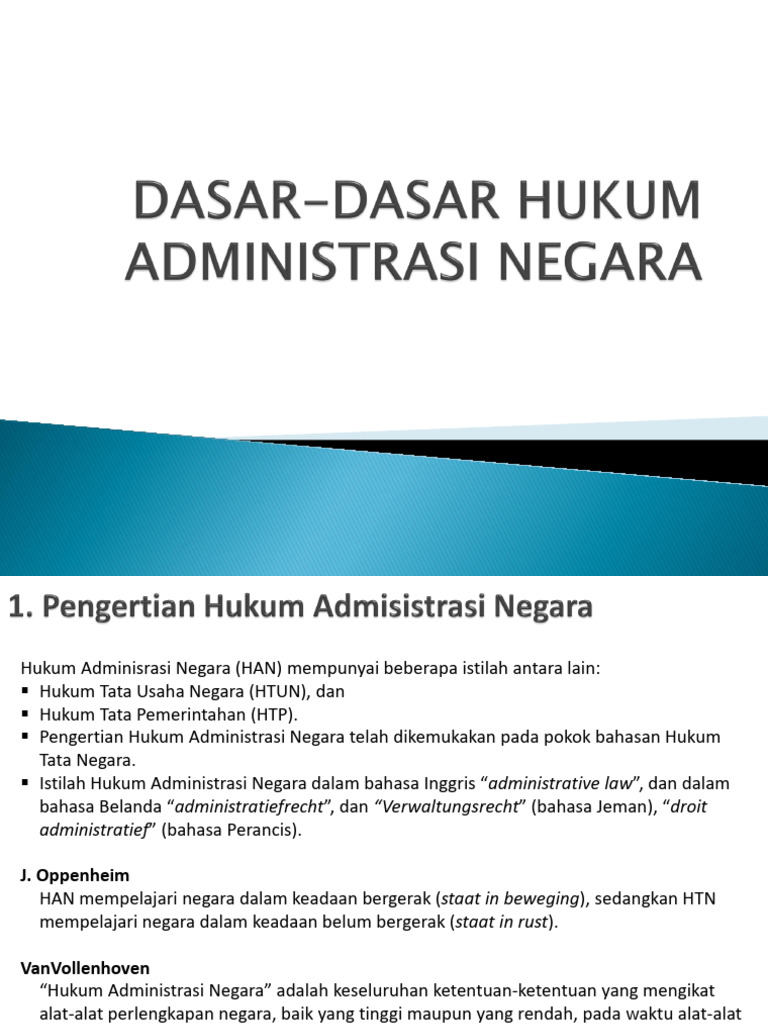 Dasar-Dasar Hukum Administrasi Negara | PDF | Politik | Ilmu Sosial