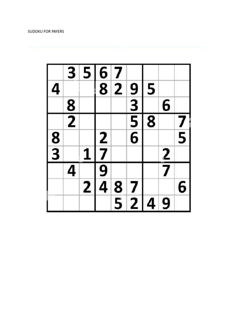 Sudoku | PDF