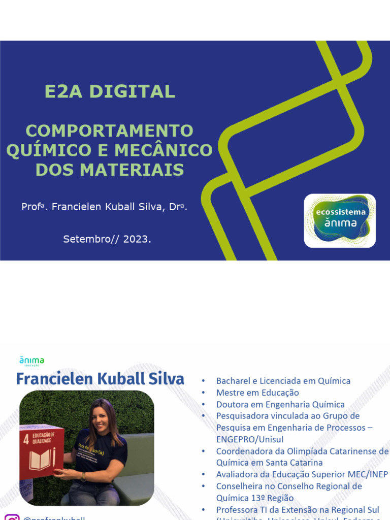E2A Digital: Comportamento Químico E Mecânico Dos Materiais | PDF | Material composto | Sólido