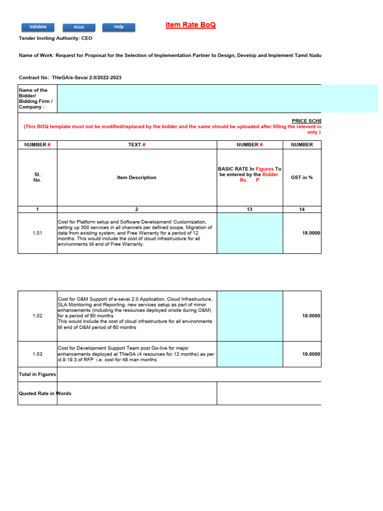 Boq 273160 | PDF | Request For Proposal | Cloud Computing