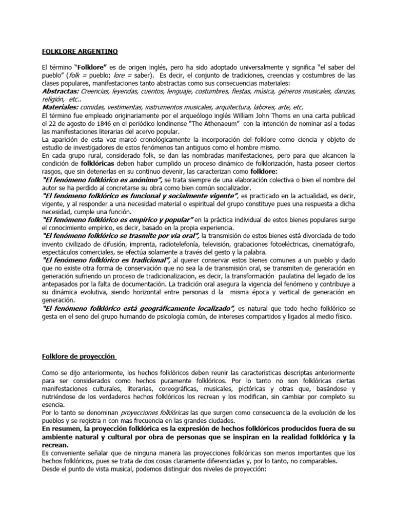 Folklore Argentino | PDF | Folklore | Musica Tango