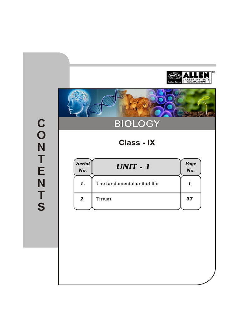 Class_IX (Biology) Unit-1 | PDF