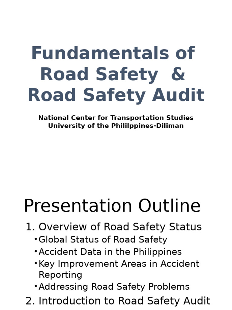 Road Safety Lecture | PDF