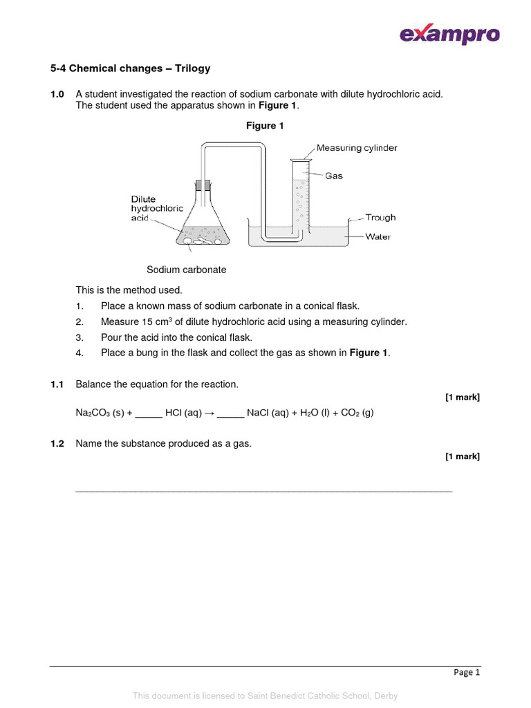 Chemistry Trilogy Chemical Changes | PDF