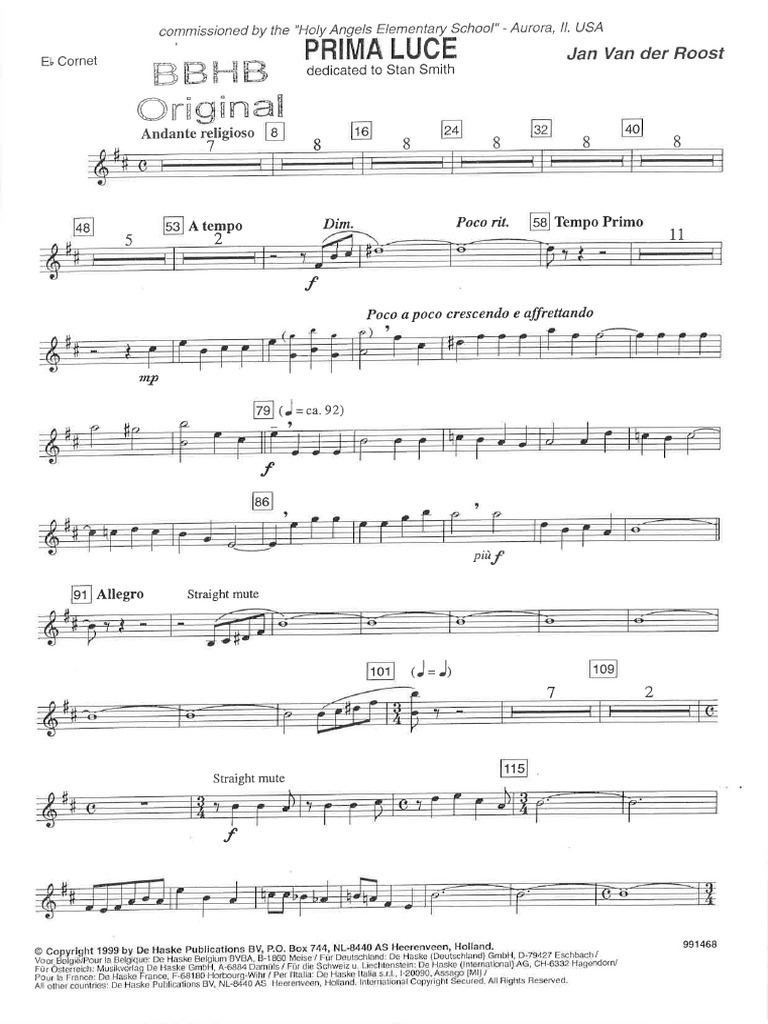 Prima Luce - Cornets Bugle | PDF