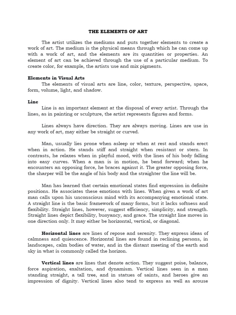 The Elements of Art | PDF | Color | Translations