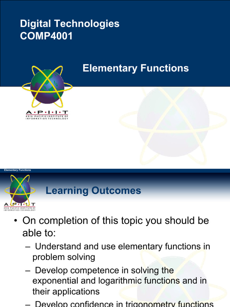 04 - Elementary Functions - DT | Download Free PDF | Trigonometry ...