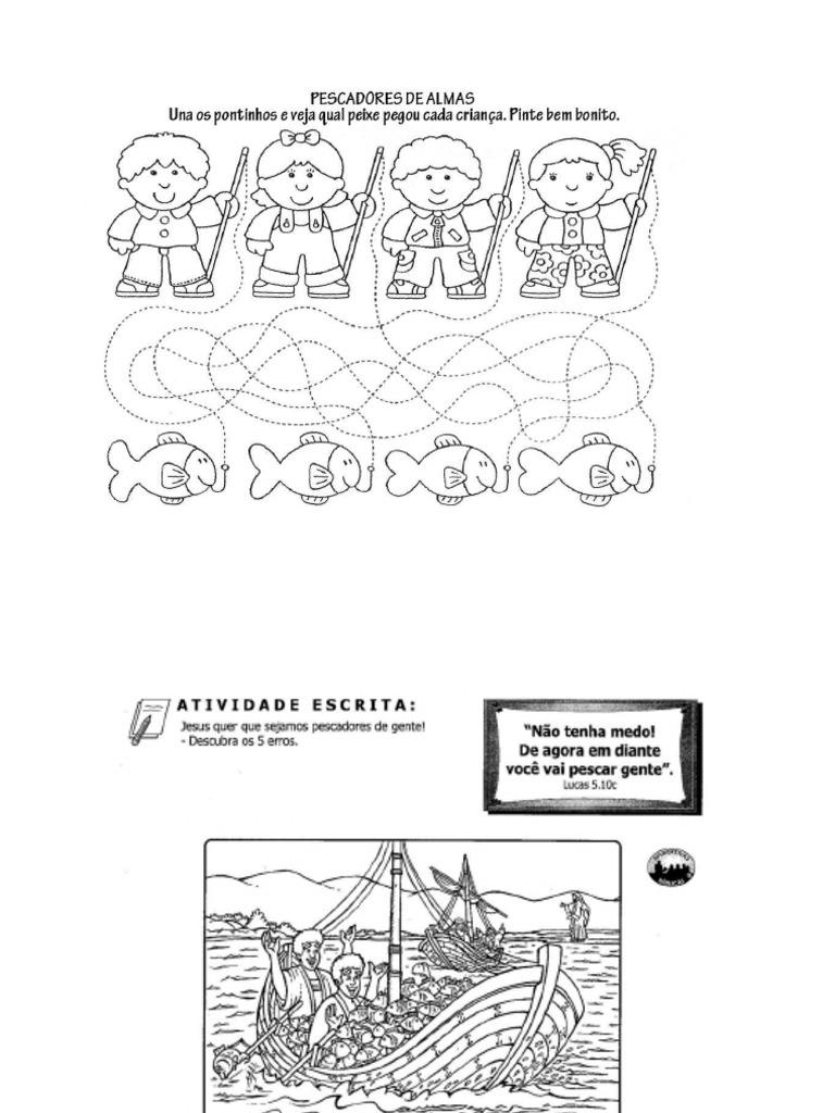 Atividades Lc 5, 1-11 | PDF
