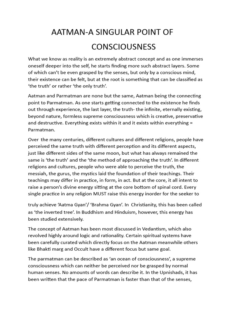 AATMAN | PDF | Brahman | Indian Philosophy