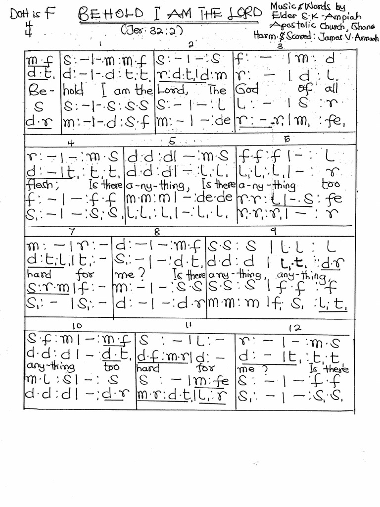 Behold i Am the Lord | PDF