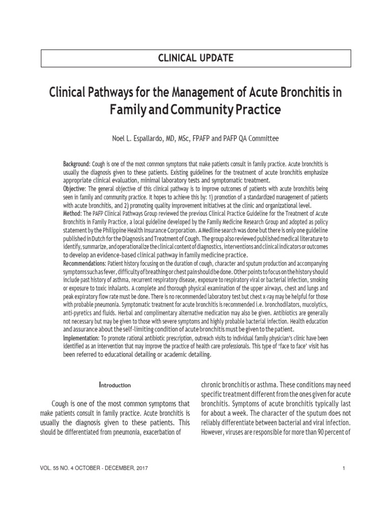 Acute Bronchitis 1 | PDF