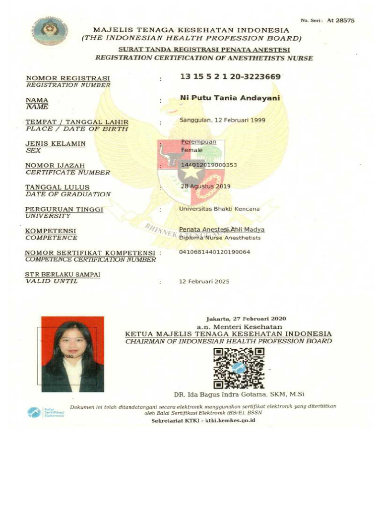 Surat Tanda Registrasi | PDF