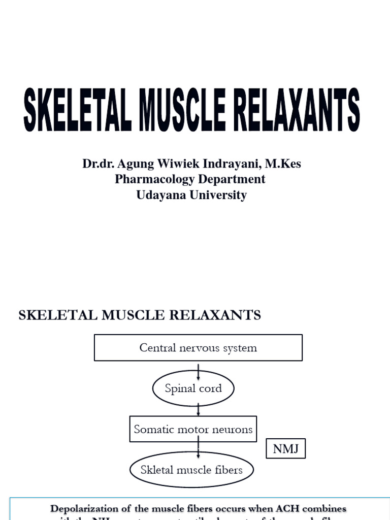 Overview of Skeletal Muscle Relaxants | PDF | Self-Improvement