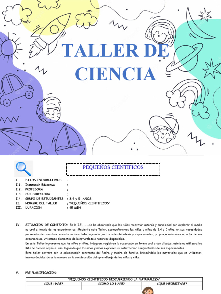 Taller de Ciencia | PDF | Experimentar | Blanqueador