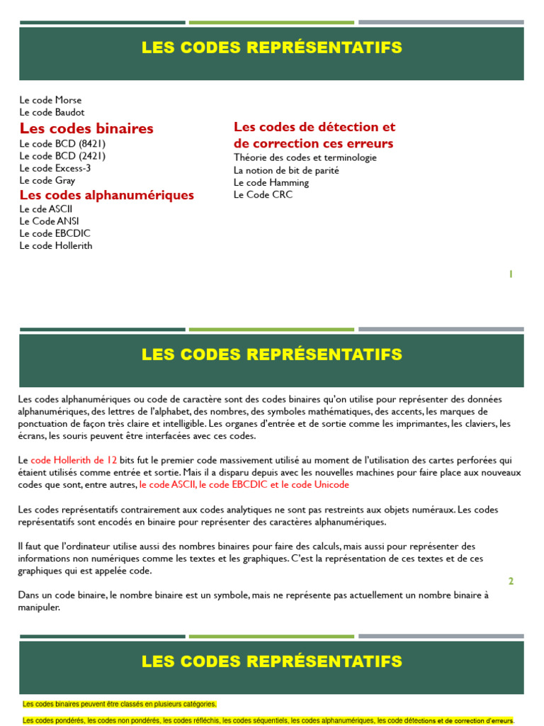 02 Codage Representatif | PDF