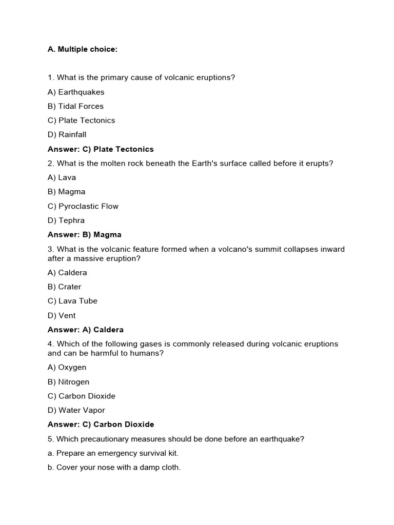 Test Questions TOS | PDF