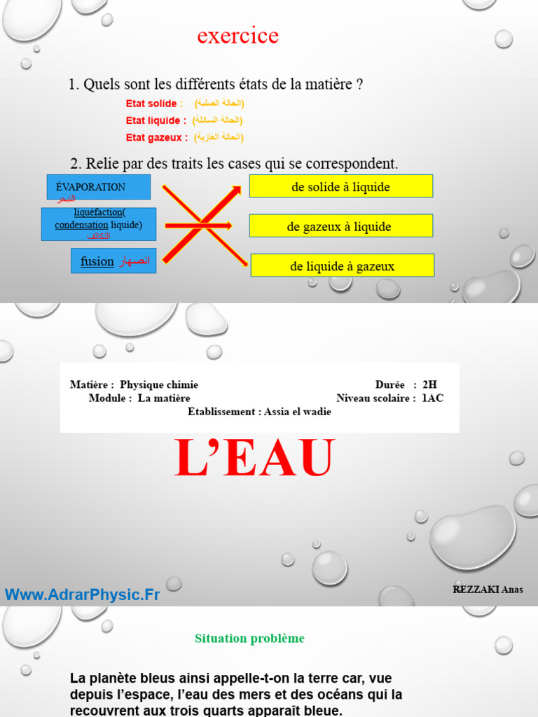 Cours PPT 5 - L'eau Dans Notre Environnement | PDF