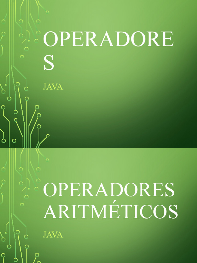 Operadores Java Pdf Java Lenguaje De Programación Álgebra De Boole
