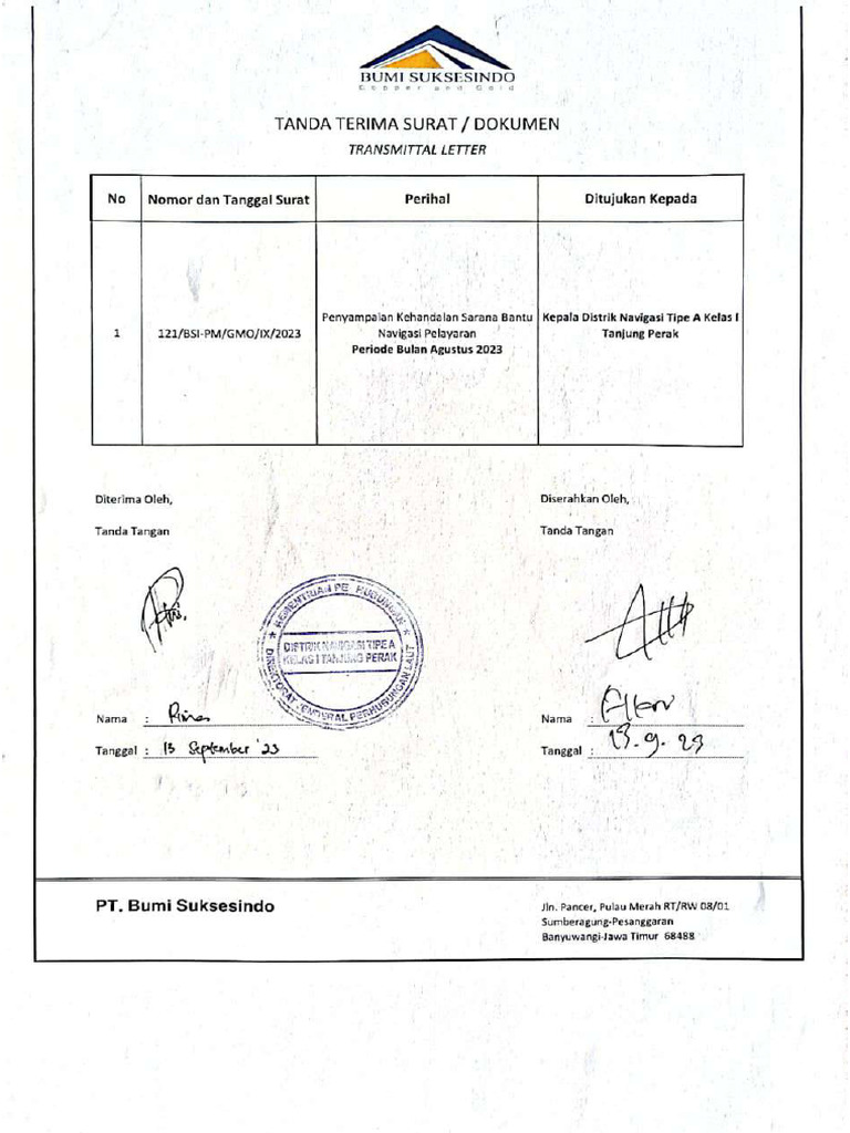 TL - Laporan Kehandalan SBNP Agustus 2023 - Disnav SBY | PDF