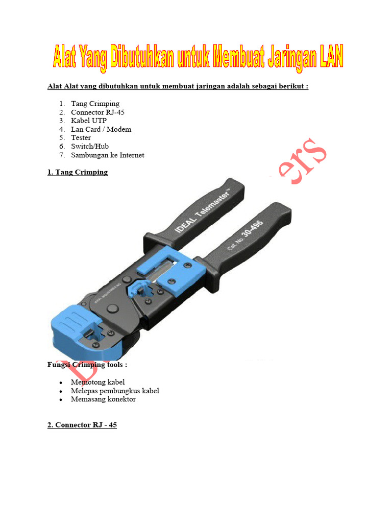 Panduan Alat Jaringan Komputer | PDF