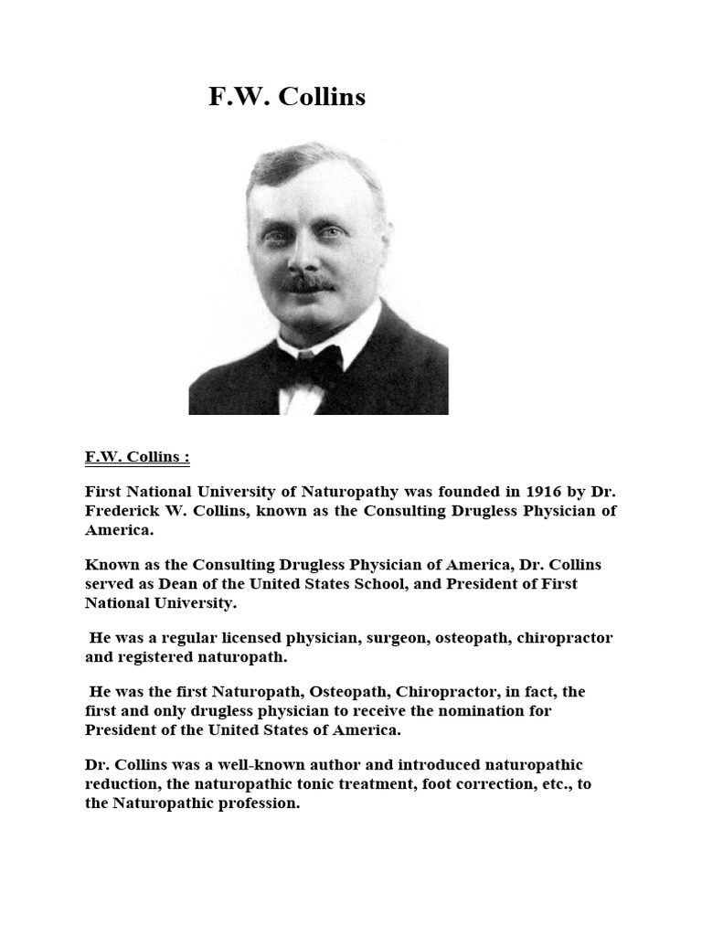F.W. Collins: Pioneer of Naturopathy | PDF