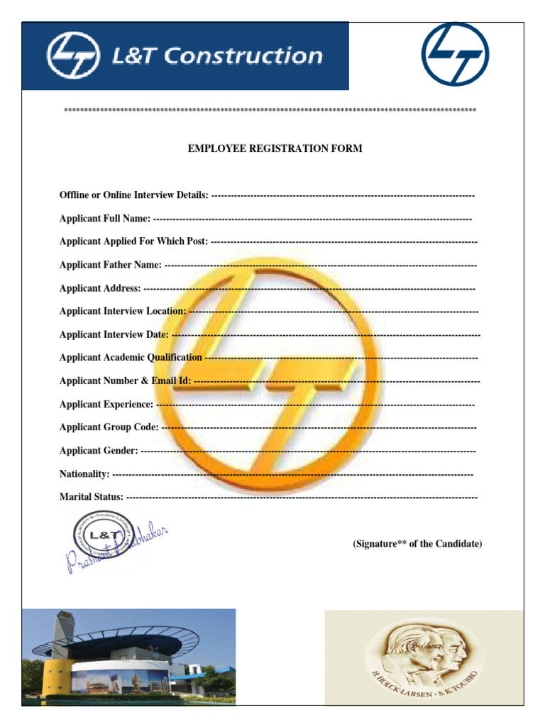 Employee Registration Form Template | PDF