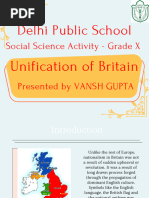 (Expert Answer) Explain The Process of Unification of Britain (In The ...