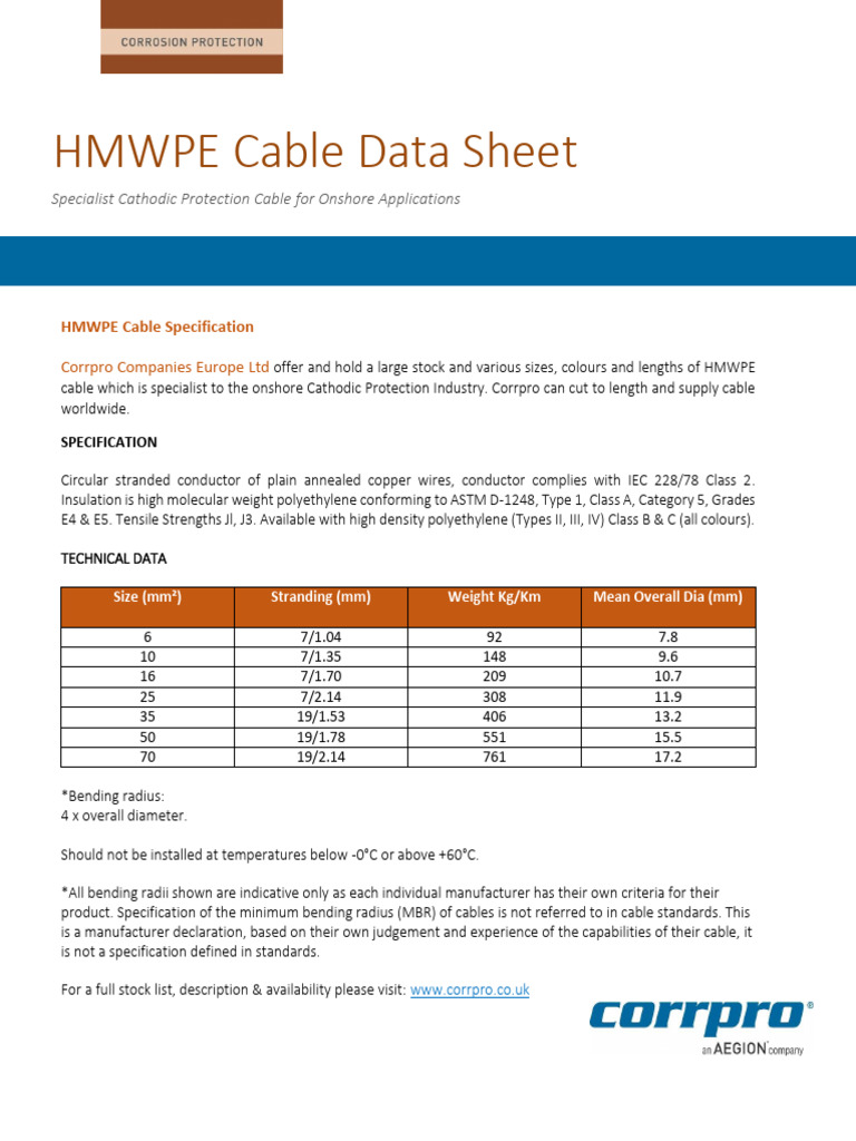 HMWPE Cable UK | PDF