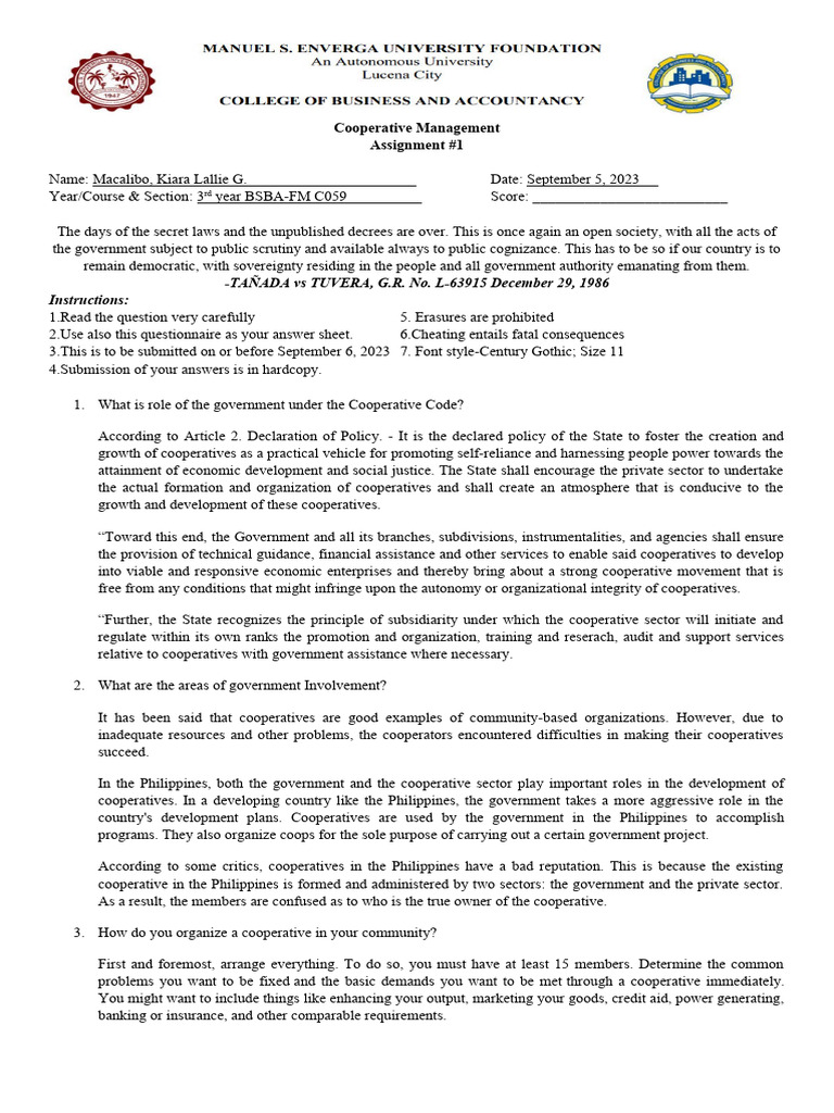 COOP - Assignment #1 | PDF COOP - Assignment #1 | PDF