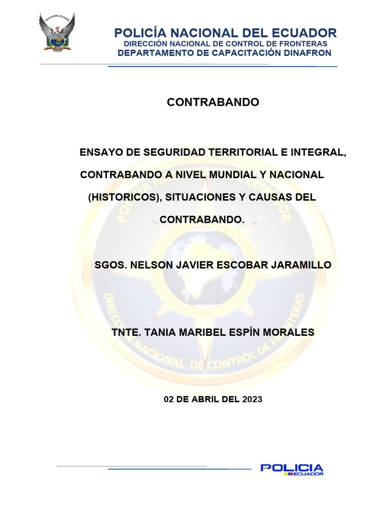 Ensayo de Contrabando | PDF | Contrabando | Imperio español