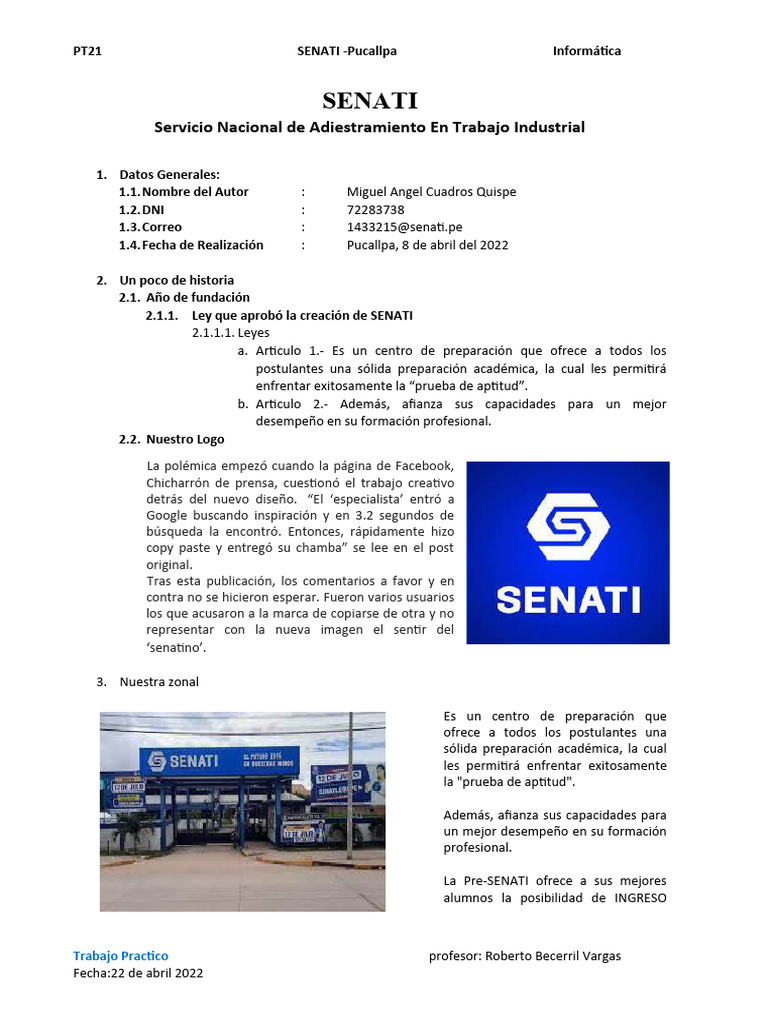 Senati Ejer 01 | PDF | Informática