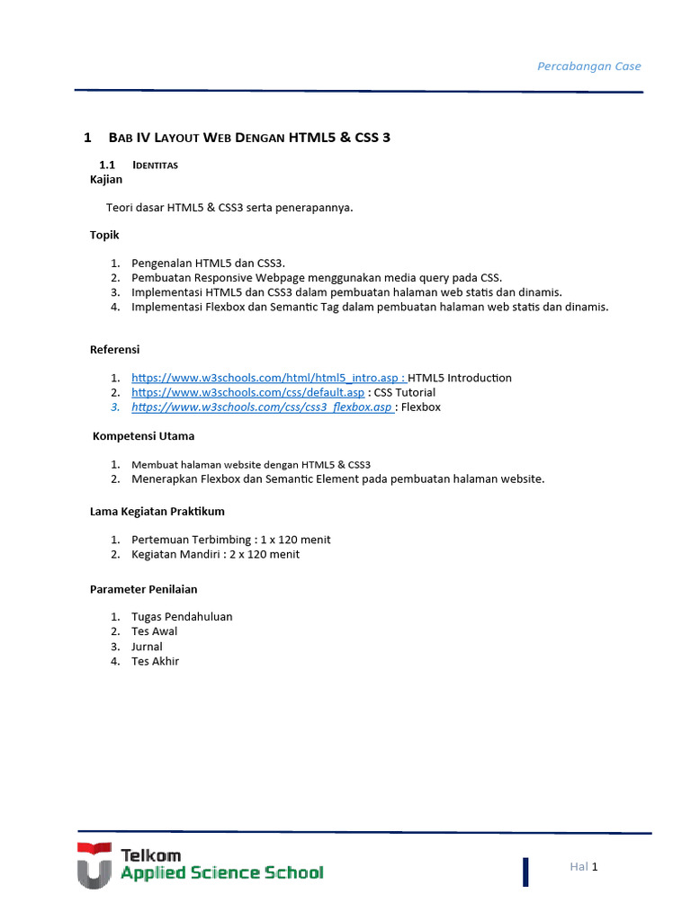 MODUL 4 (HTML5 Dan CSS3) MAHASISWA | PDF