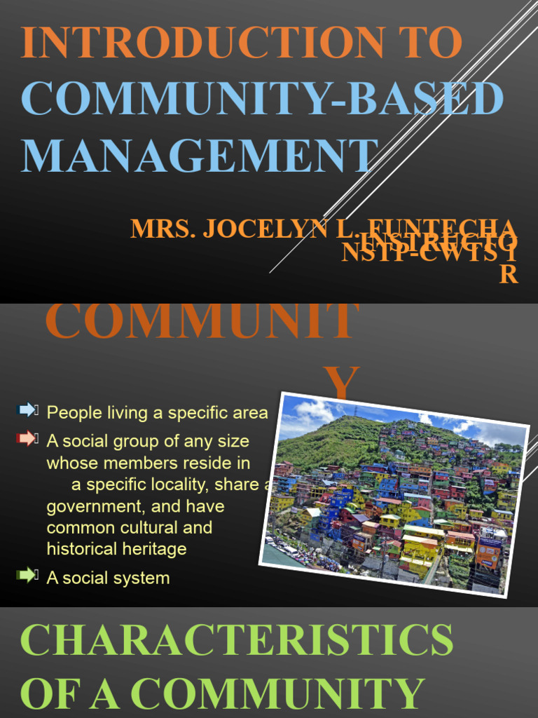 Introduction to Community-Based Management | PDF | Evaluation | Community