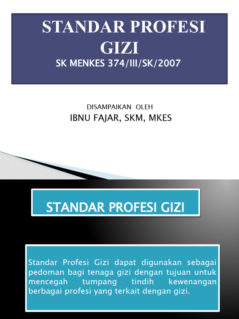 Standar Profesi Gizi | PDF