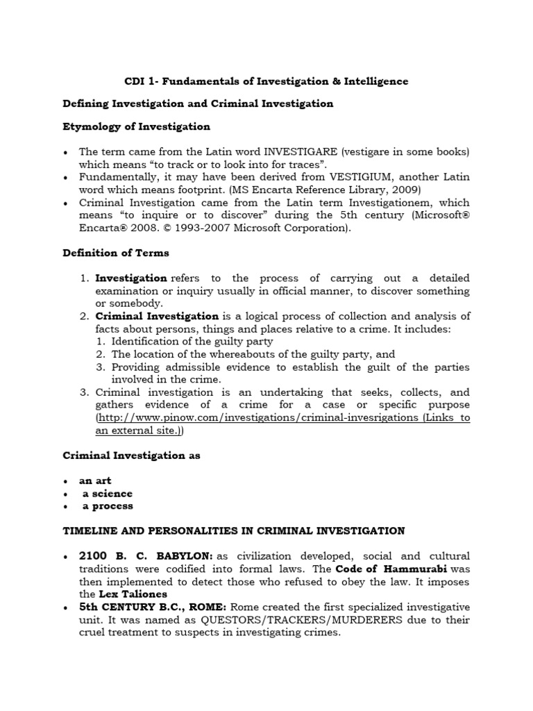 Cdi-1 Notes | PDF | Confession (Law) | Fingerprint